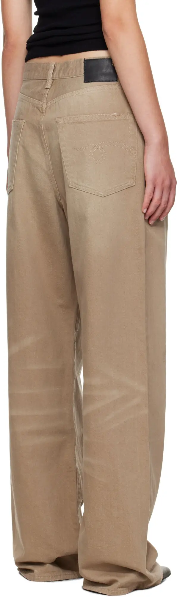 R13 Damon Pleated Jeans - Brown