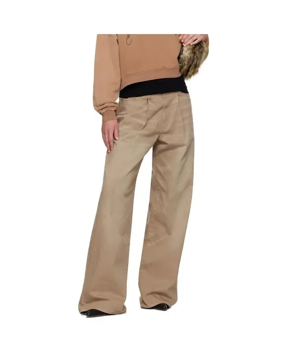 R13 Pleated Wide-leg Jeans