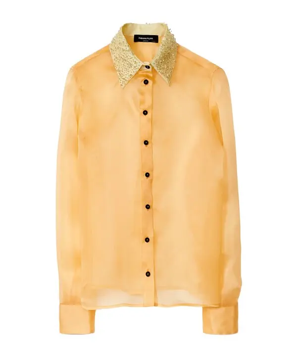 Fabiana Filippi Embellished Georgette Shirt