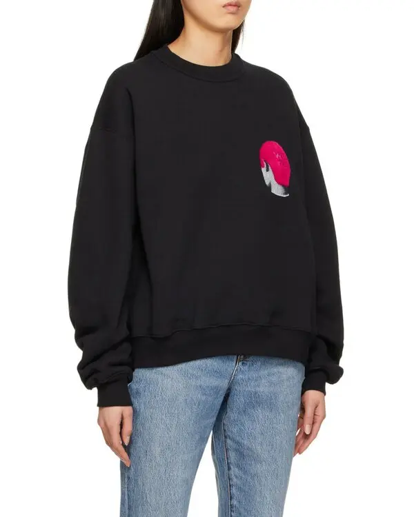 Alexander Wang Terry Cloth Sweatshirt With Logo Detail