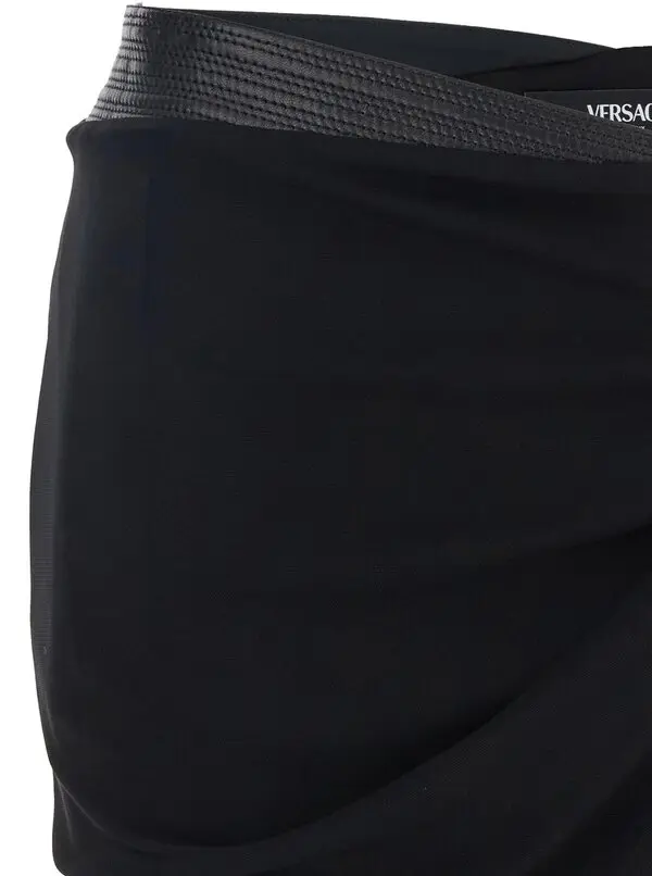 Versace Embellished Draped Skirt