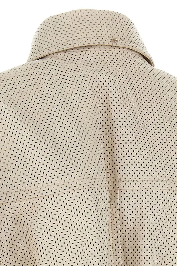 Sportmax Perforated Belted Long-sleeved Coat