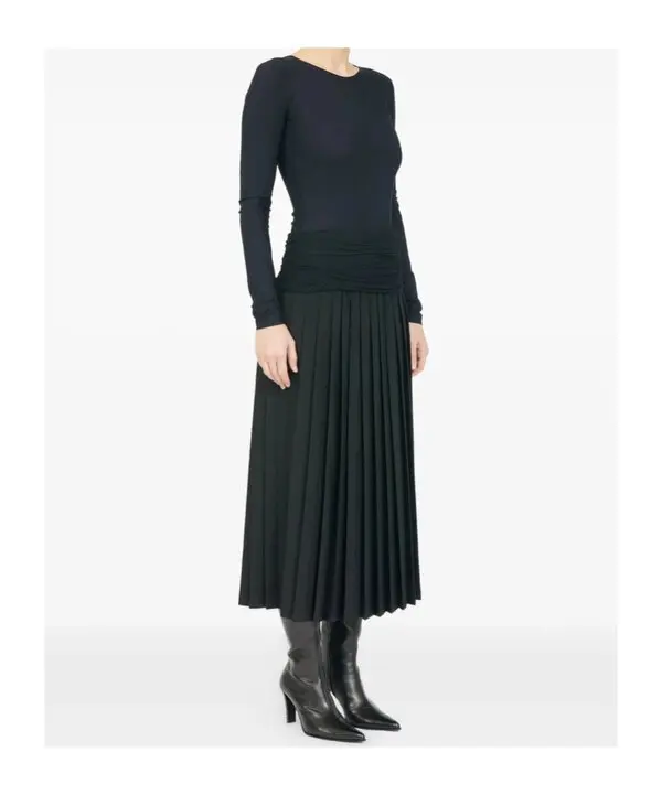 MAISON MARGIELA Mid-rise Pleated Midi Skirt