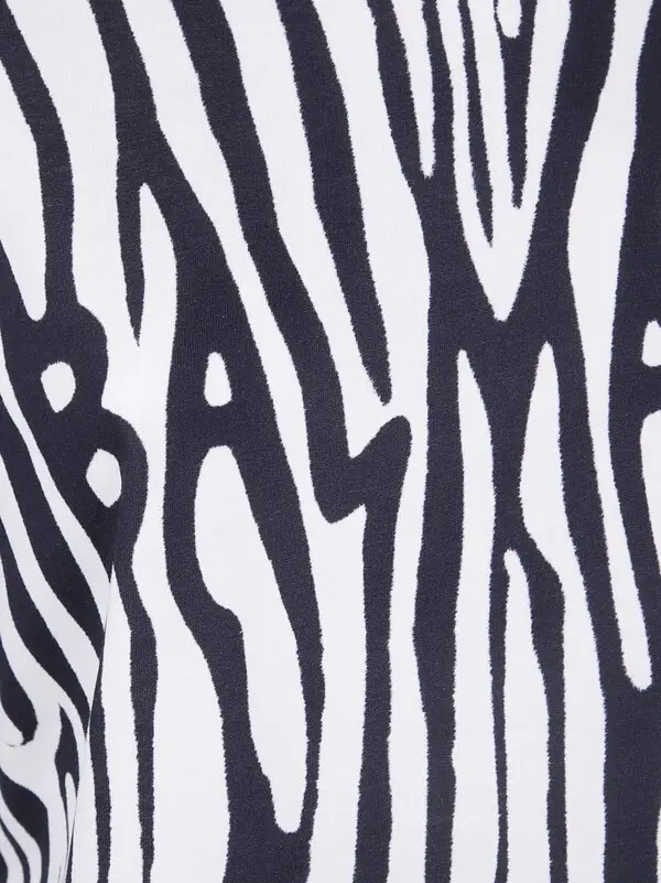 Balmain Zebra Print Cropped Top