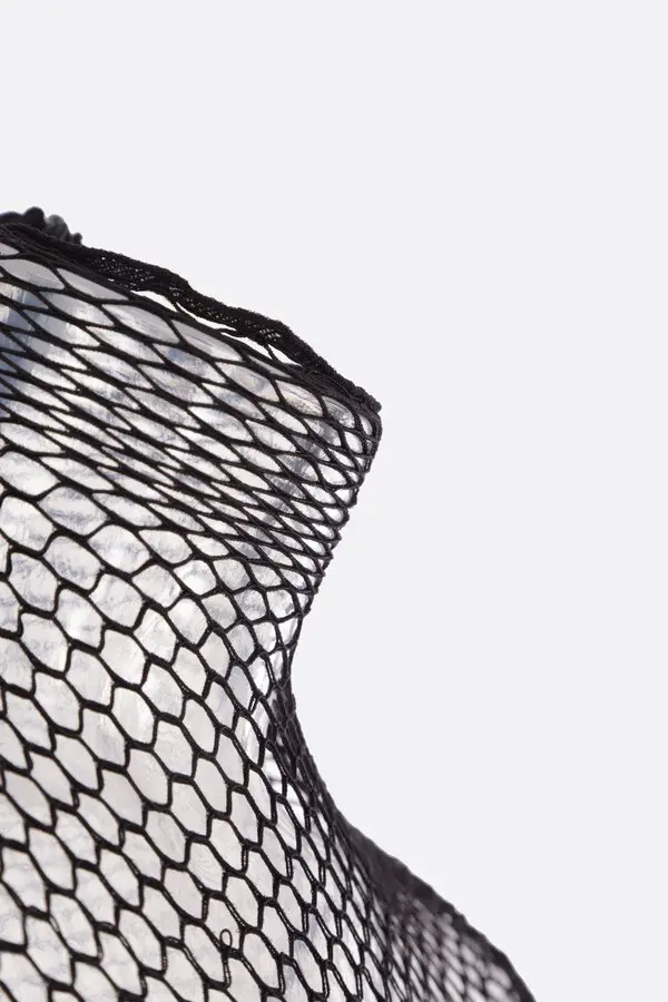 Red Valentino Mock Neck Mesh Top