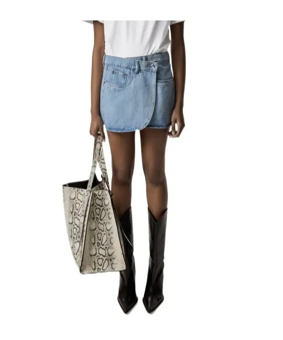 Coperni Wrap Around Denim Skirt