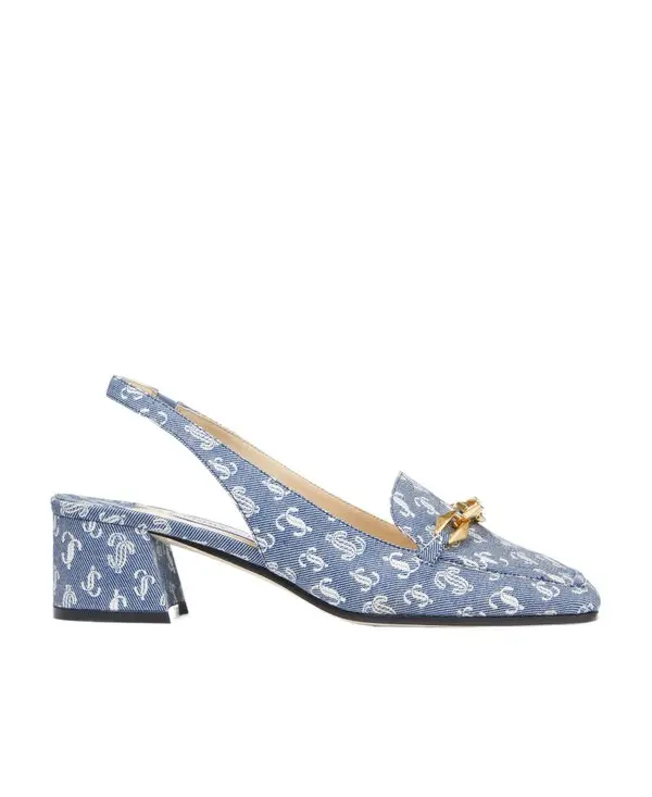 JIMMY CHOO Diamond Tilda Slingback 45 Block Heel Shoes