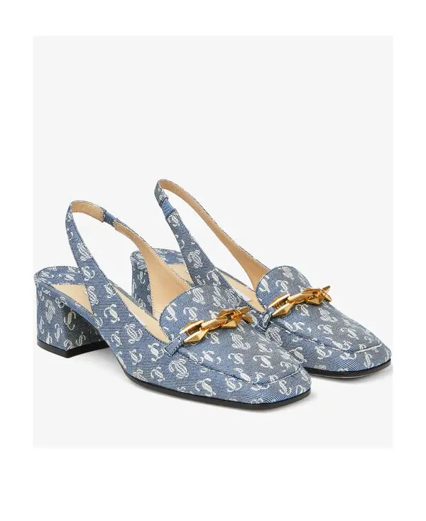 JIMMY CHOO Diamond Tilda Slingback 45 Block Heel Shoes