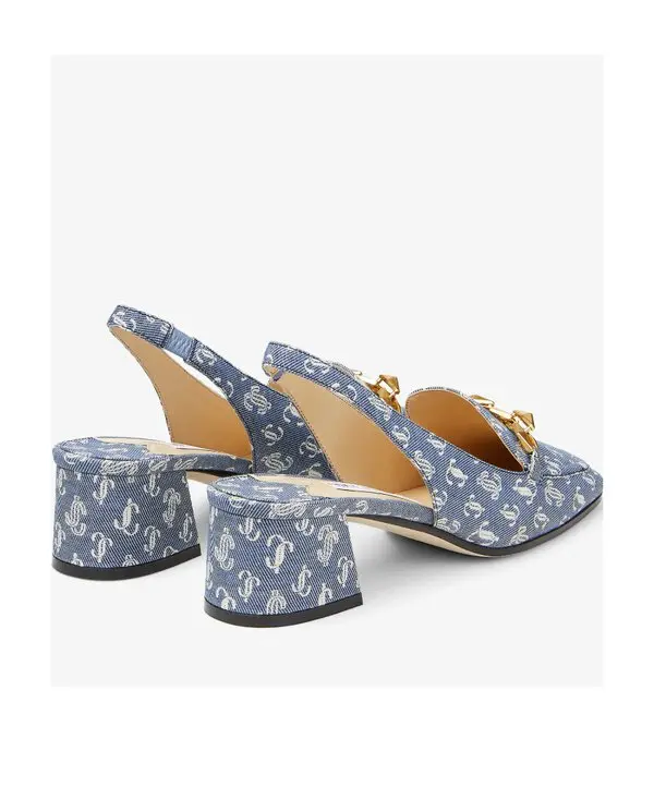JIMMY CHOO Diamond Tilda Slingback 45 Block Heel Shoes