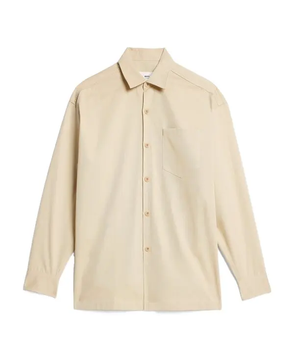 AMI Paris Logo-printed Long-sleeved Buttoned Shirt
