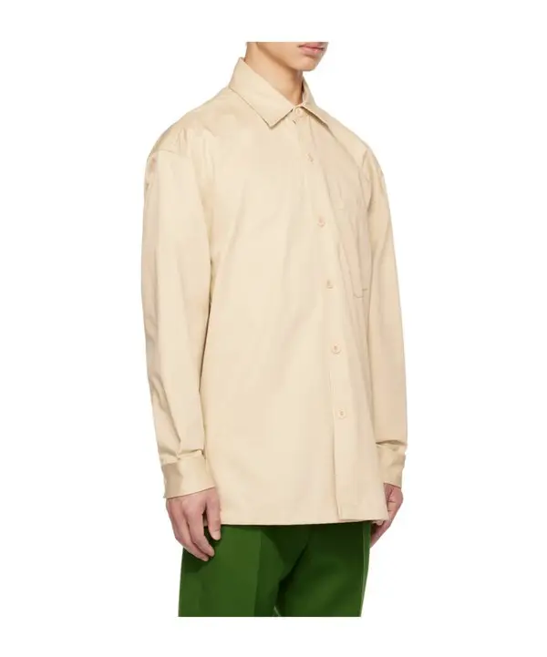 AMI Paris Logo-printed Long-sleeved Buttoned Shirt