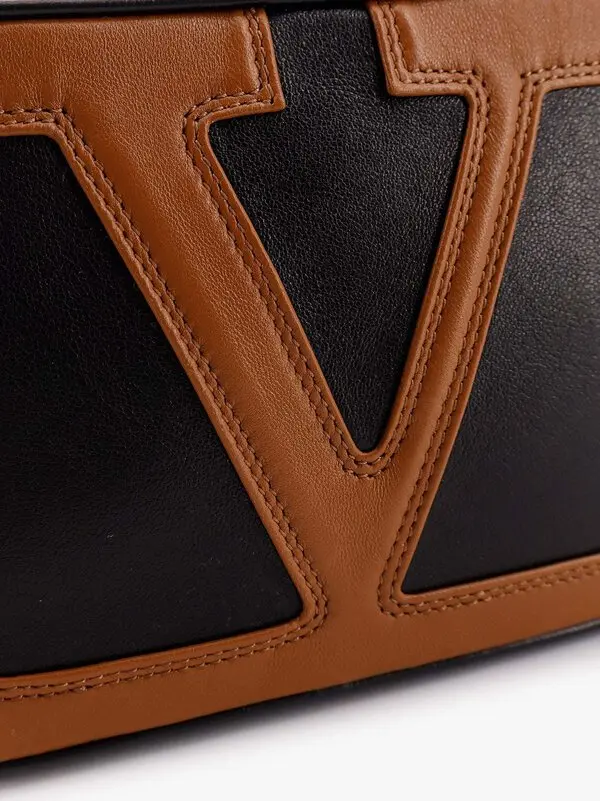 Valentino Garavani Vlogo Patch Zip-up Crossbody Bag - Black