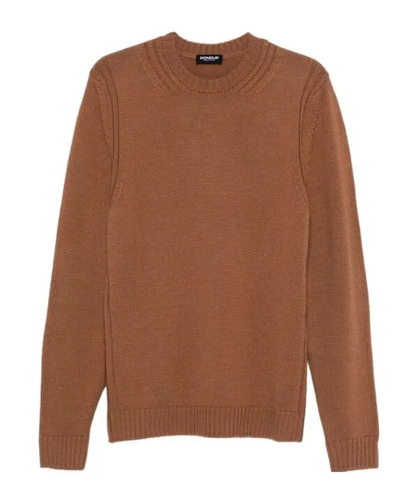 DONDUP Crew Neck Long Sleeve Sweater - Brown