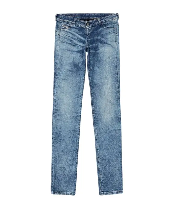DIESEL® D-waisty Low-waisted Straight Leg Jeans - Medium Blue
