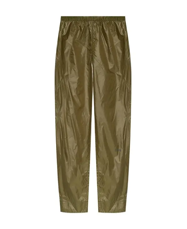 GANNI Logo Printed Elastic Waist Trousers - No