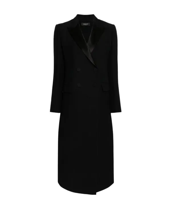 Fabiana Filippi Long Sleeved Double Breasted Coat - Black