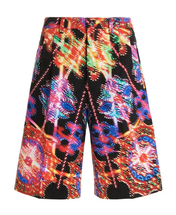 Dolce & Gabbana Luminaire Printed Knee Length Shorts - Multicolor