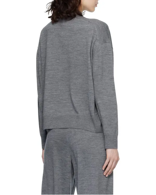 ANINE BING Buttoned Polo Top - Gray