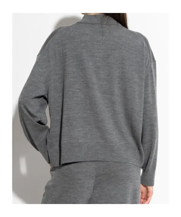 ANINE BING Buttoned Polo Top - Gray