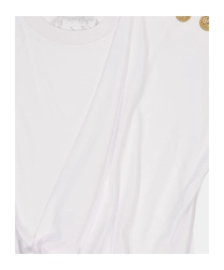 Balmain Short-sleeved Draped T-shirt - No