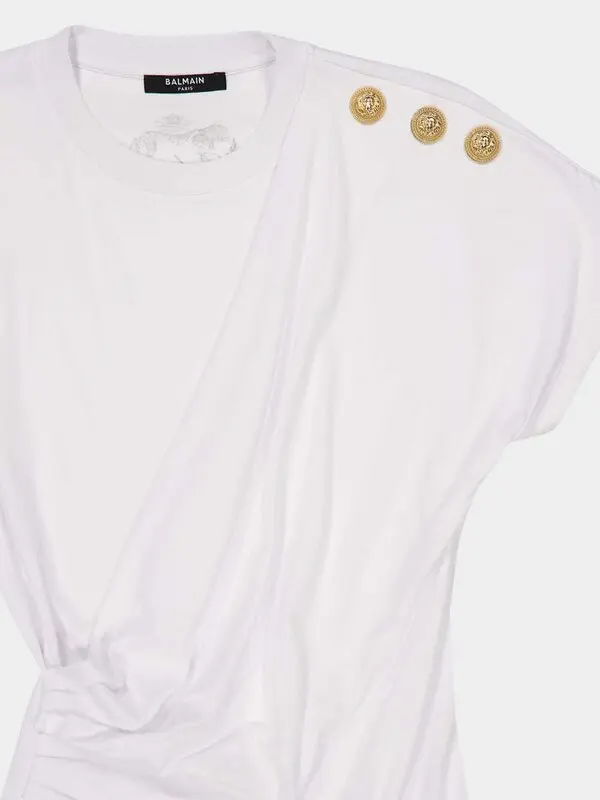 Balmain Short-sleeved Draped T-shirt - No