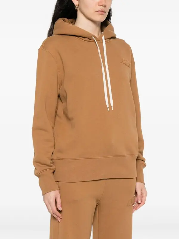 AUTRY Logo Embroidered Hoodie - Brown