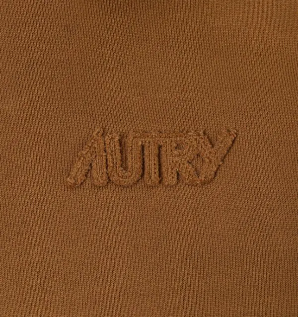 AUTRY Logo Embroidered Hoodie - Brown