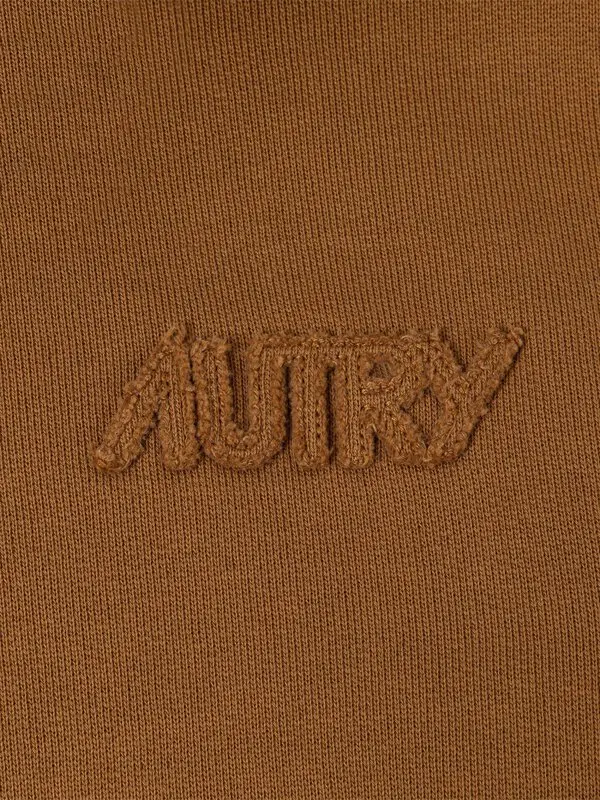 AUTRY Logo Embroidered Hoodie - Brown
