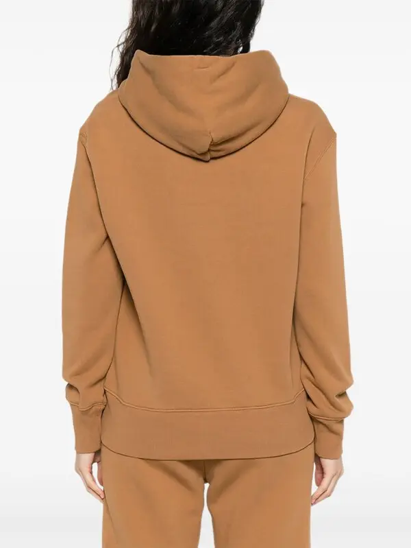 AUTRY Logo Embroidered Hoodie - Brown