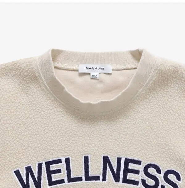 SPORTY  RICH Sporty & Rich Sherpa Wellness Crewneck Sweatshirt