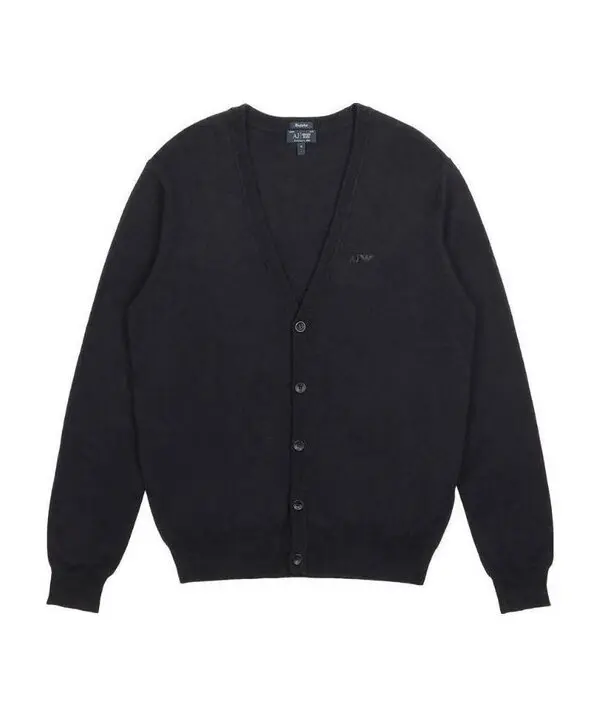 Emporio Armani V-neck Knitted Cardigan - Black