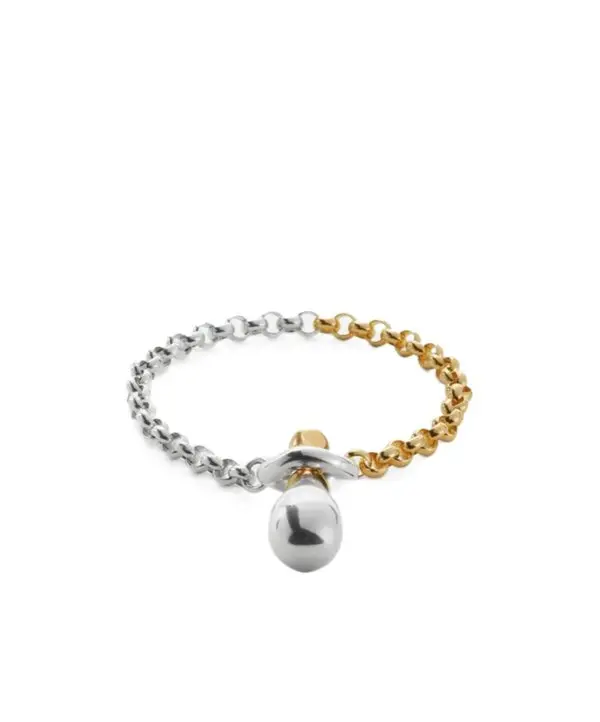 Bottega Veneta Drop Chain Bracelet - Silver/gold