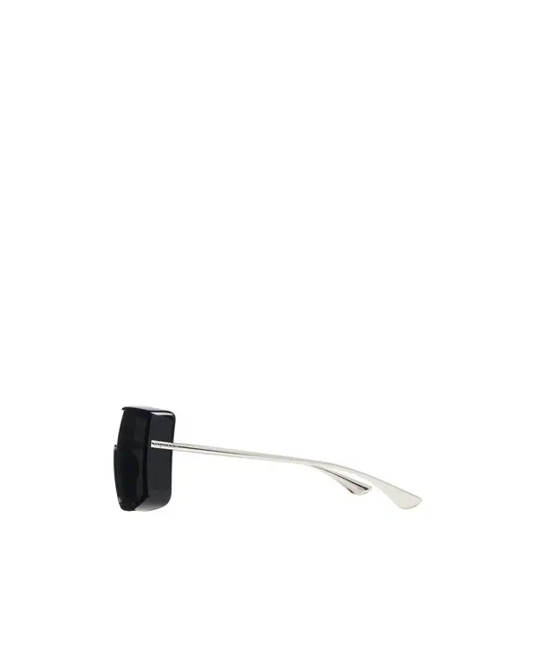Alexander McQueen T-bar Visor Sunglasses - Black/silver