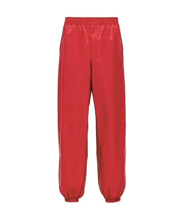 Prada Re-nylon Logo Plaque Wide Leg Track Pants