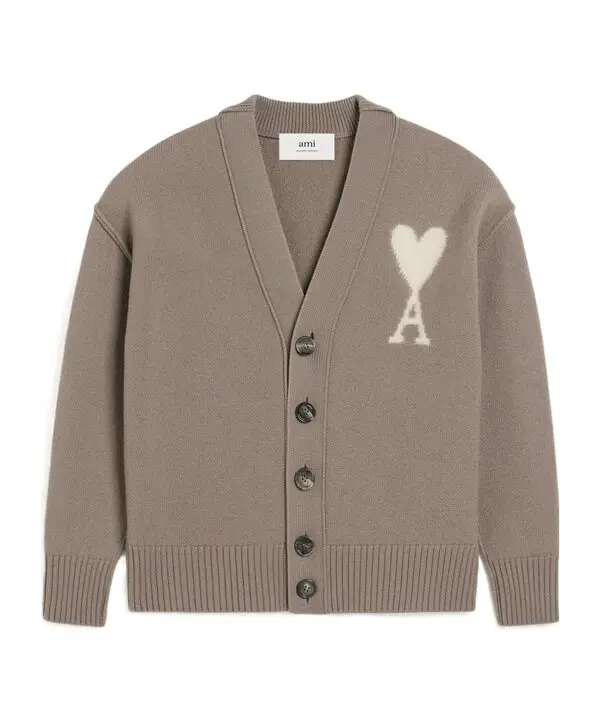 AMI Paris De Coeur Knitted Cardigan