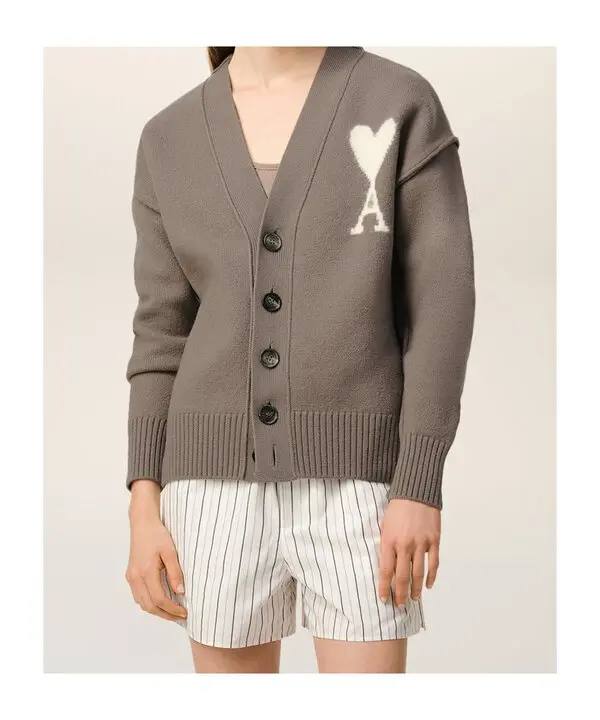 AMI Paris De Coeur Knitted Cardigan