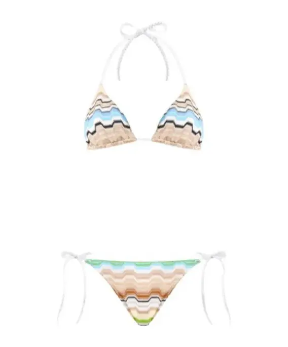 Missoni Zigzag Patterned Bikini - Nude