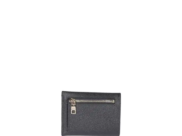 Dolce & Gabbana Dolce Gabbana Logo Plaque Trifold Wallet - Black