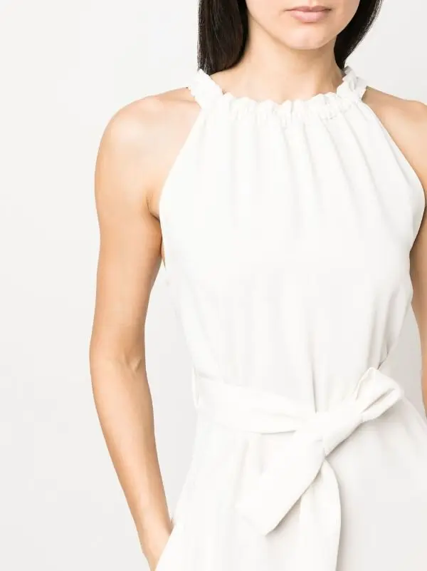 P.a.r.o.s.h Belted Waist Dress With Logo Detail