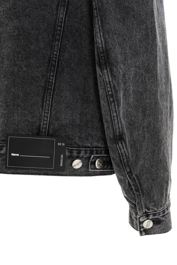 We11Done Logo Patch Denim Jacket - Black
