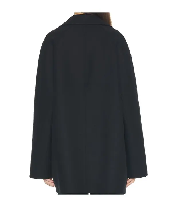 THE ROW Double-breasted Pocket Coat - Black