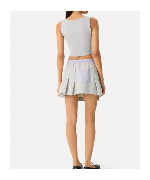 VIVIENNE WESTWOOD Orb Embroidered Ribbed Cropped Top