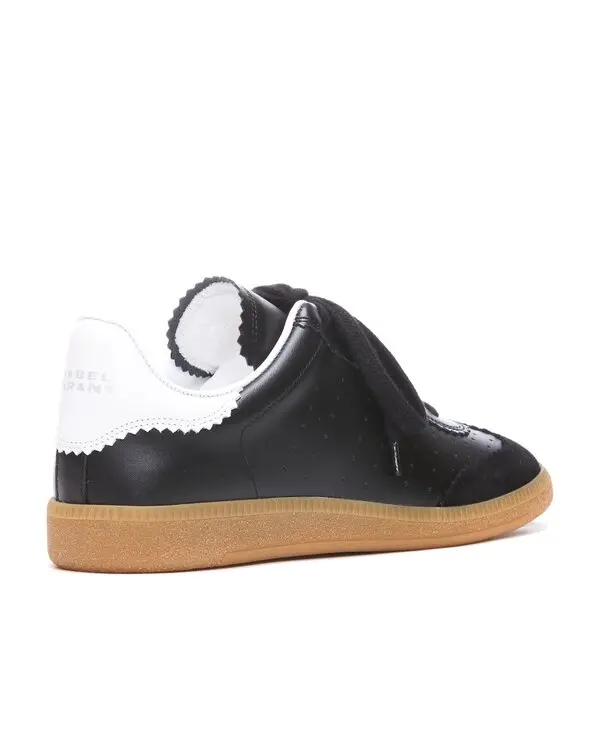 Isabel Marant Étoile Round Toe Lace-up Sneakers - Black