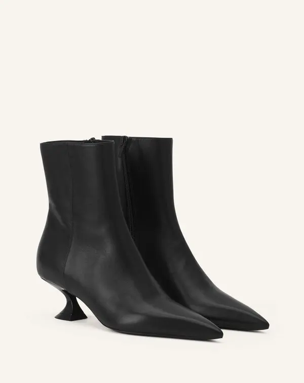 LANVIN Pointed Toe Side Zip Ankle Boots