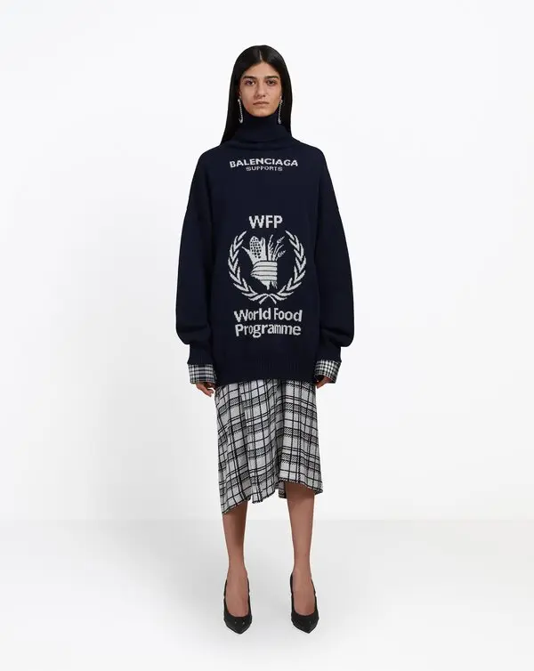 Balenciaga Logo Turtleneck Pullover