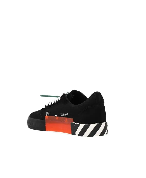 Off-White Vulcanized Lace-up Sneakers With Suede Details - Black