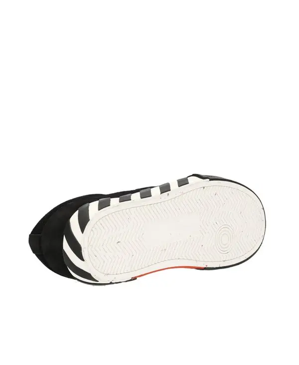 Off-White Vulcanized Lace-up Sneakers With Suede Details - Black