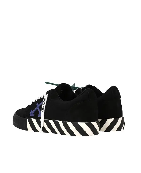 Off-White Vulcanized Lace-up Sneakers With Suede Details - Black