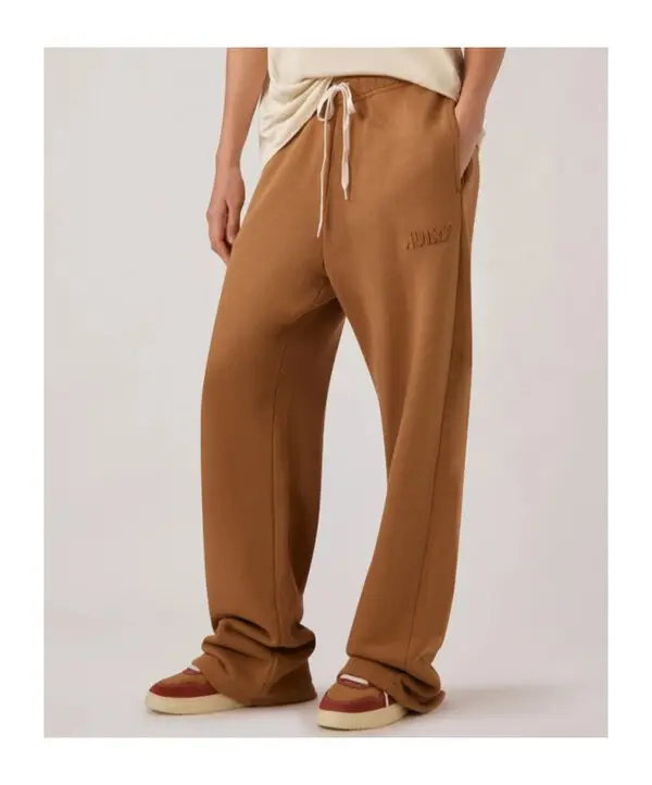 AUTRY Logo Embroidered Drawstring Trousers - Brown