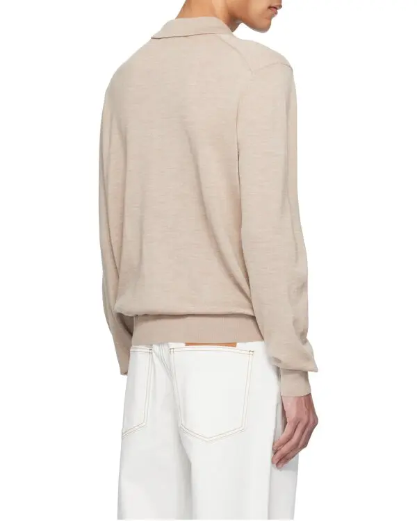 Maison Kitsuné Fox Head Patch Fine-knit Polo Shirt